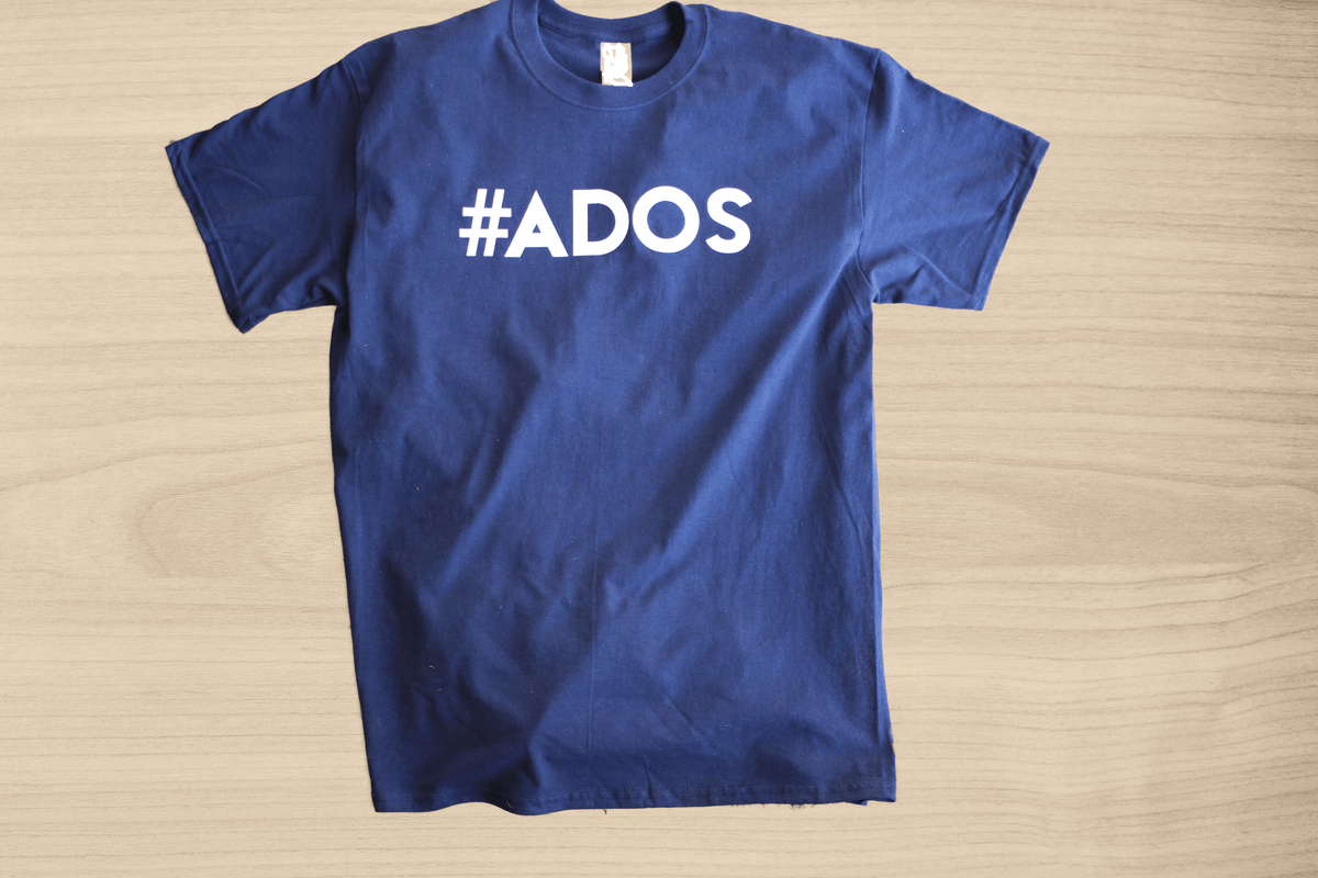 Official #ADOS Short Sleeve T-Shirt in Navy Blue – ADOS SHOP (Breaking ...